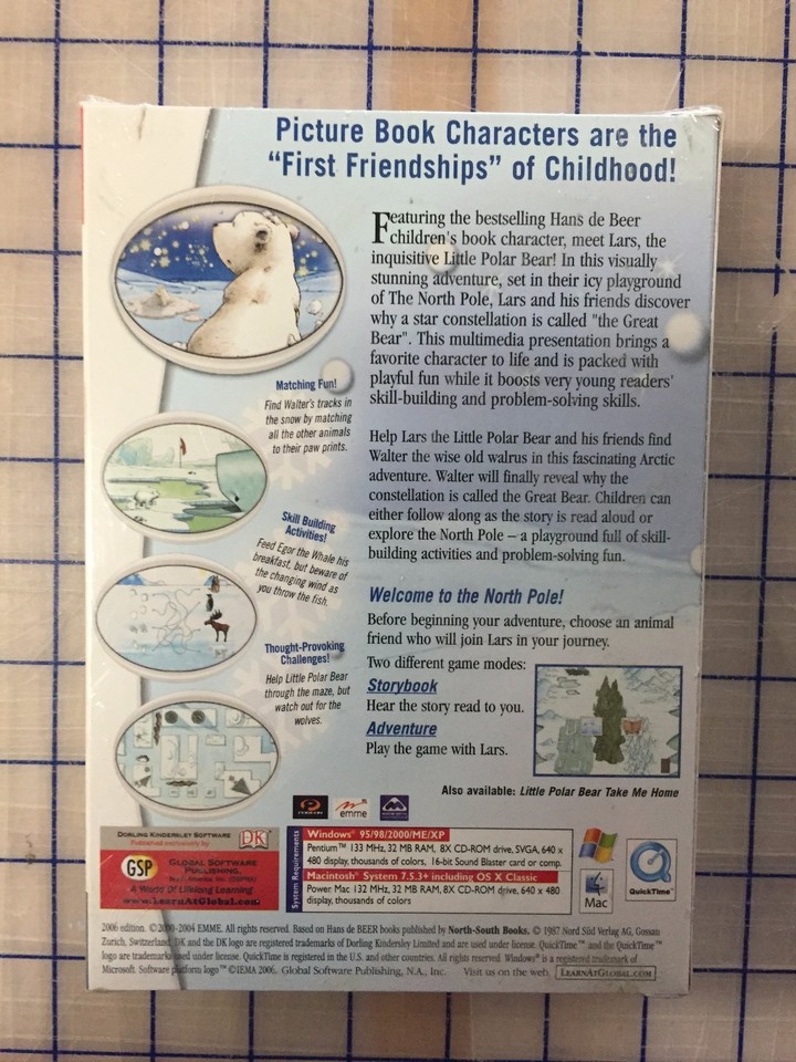 LITTLE POLAR BEAR AND THE GREAT BEAR HYBRID CD-ROM * BRAND NEW RETAIL ...