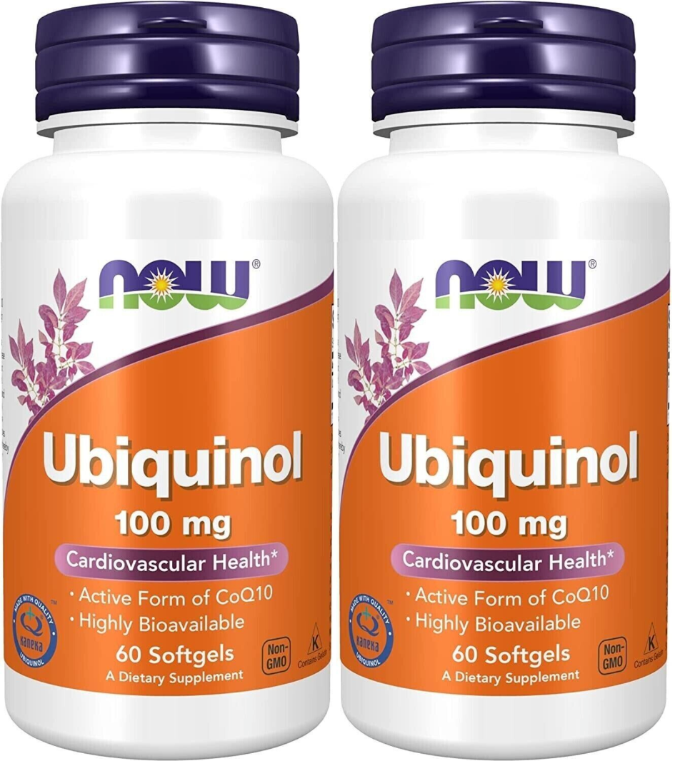 NOW Foods Ubiquinol 100mg 2X60/1X120 Softgels Active Form of Coq10 ...