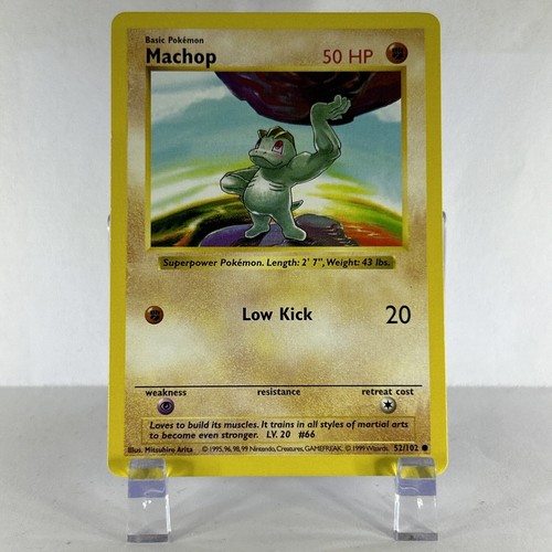 Machop Base Set 1 Shadowless Pokémon Cards 52/102 - Near Mint / Mint | eBay