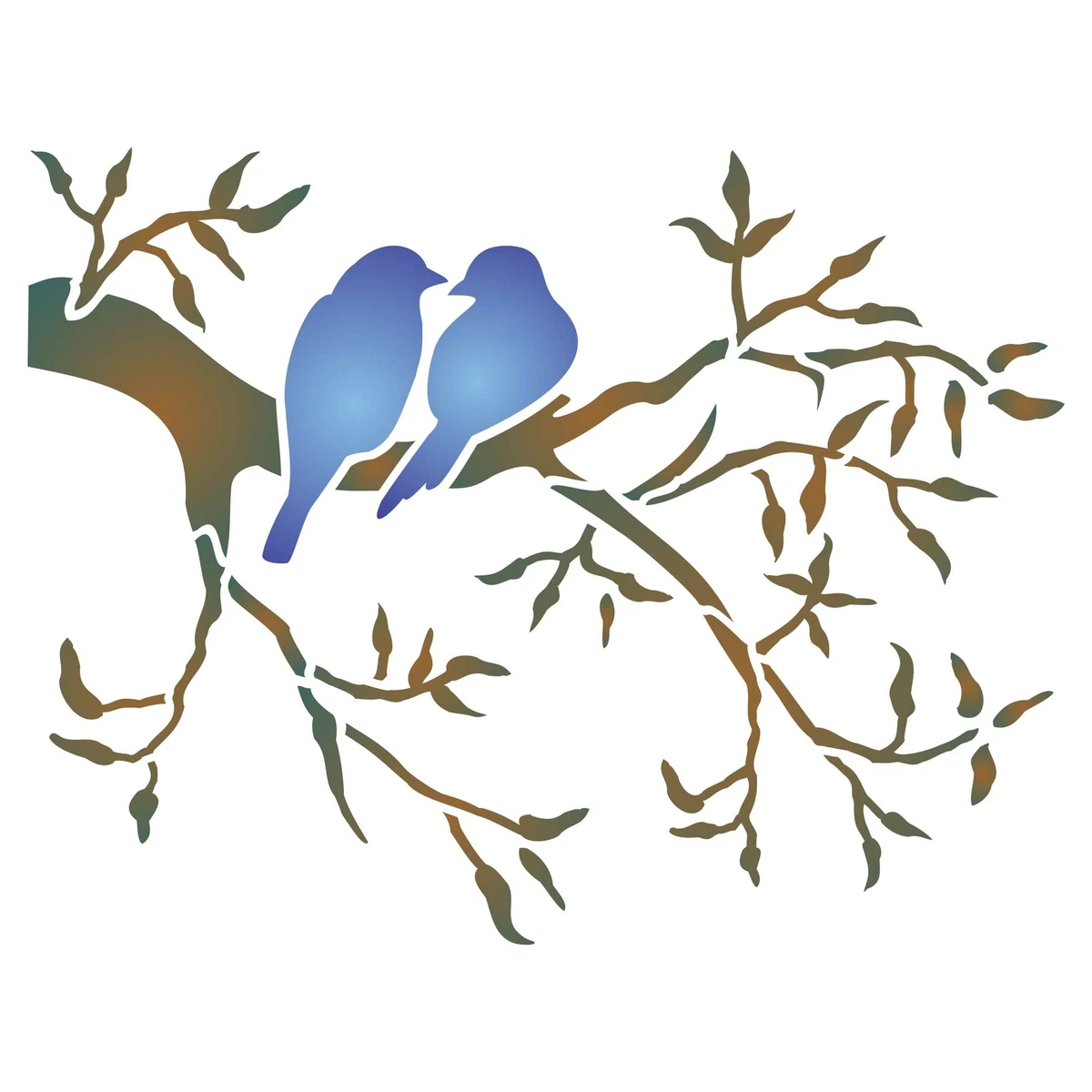 Bird Branch Stencil