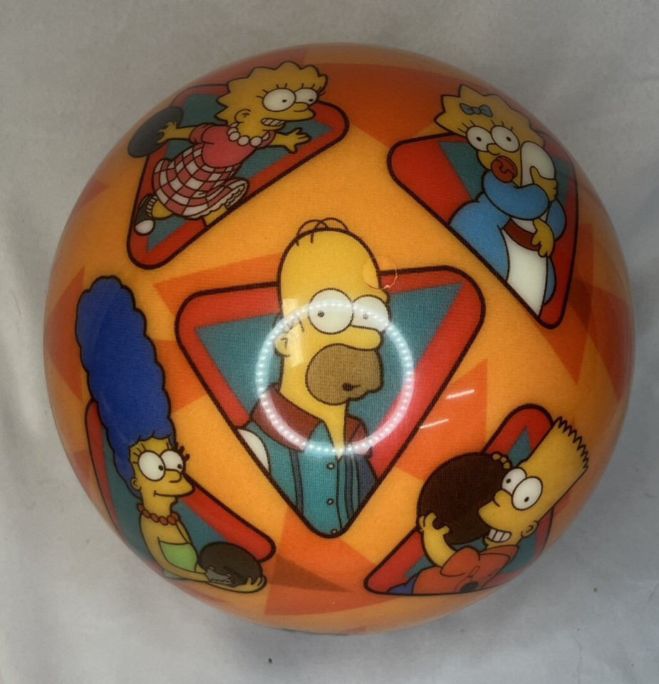 Brunswick The Simpsons All Over USBC Viz-a-Ball 2007 Bowling Ball RARE ...