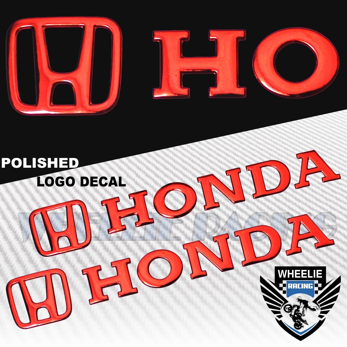 2X 5.75" X 1" 3D POLISHED ABS/SHINY EMBLEM DECAL LOGO+LETTER STICKER ...