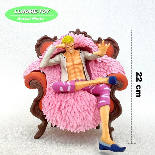 Anime One Piece Sit Sofa Donquixote Doflamingo Tenyasha Figure Statue ...