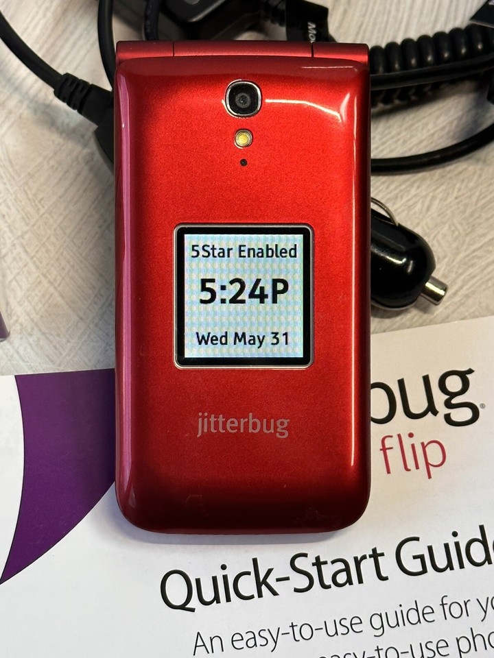 Jitterbug Flip Greatcall Cell Phone For Seniors Excellent Condition ...
