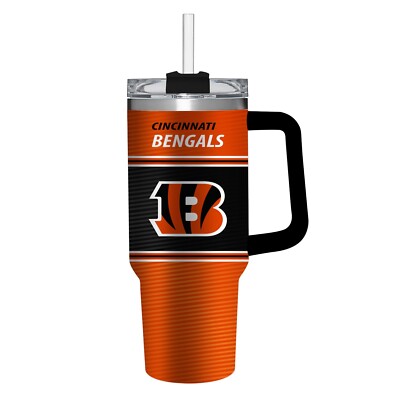 NFL Cincinnati Bengals Stainless Steel Canyon Cup with Lid and Straw ...