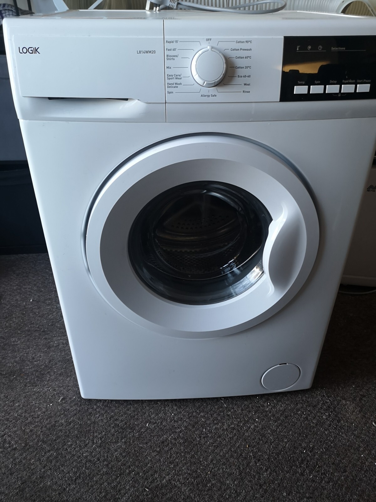 LOGIK L814WM20 8 kg 1400 Spin Washing Machine - White 5017416785952 | eBay