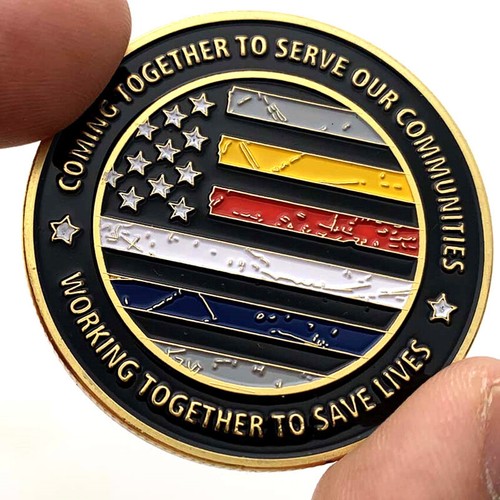 20 PCS Commemorative Honor Challenge Coin Dispatch Fire Rescue Ems ...