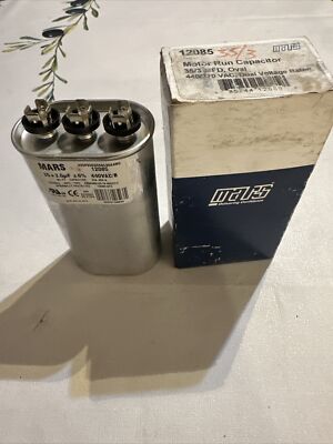 Motor Capacitor 12085 Mars Dual Voltage 440/370 VAC Oval 35+3 U F | eBay