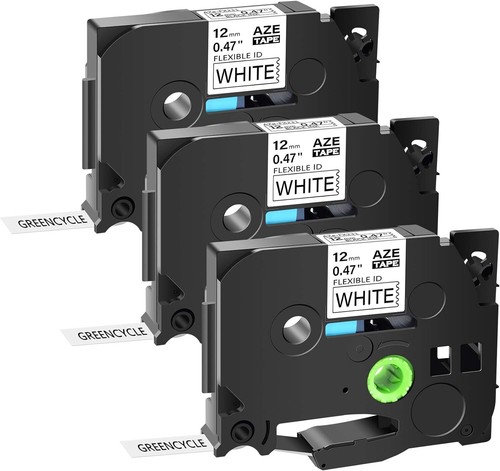 GREENCYCLE 1/2" Label Tape for Brother TZ-FX231 TZeFX231 PT-E550W ...