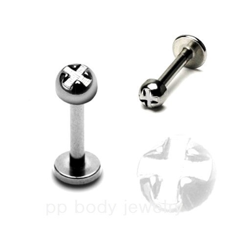 1pc. 14G Round Screw Top 316L Surgical Steel Chin Labret | eBay