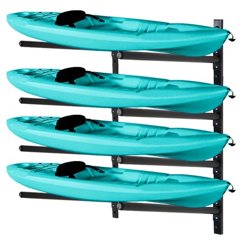 Kayak Storage Rack for 4 Kayak, Adjustable Wall Mount Kayak Racks for ...