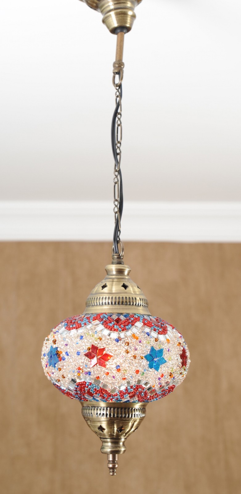 Turkish Moroccan Mosaic Ceiling Hanging Pendant Light Fixture Lamp ...
