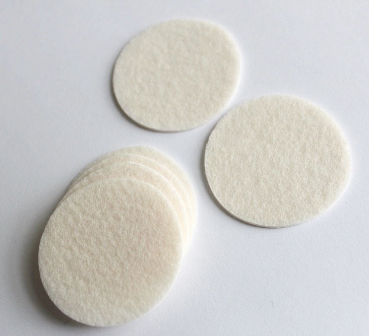 50pc 40mm Felt Backing Circle Patch Cut Out in Ivory for Ribbon bow ...
