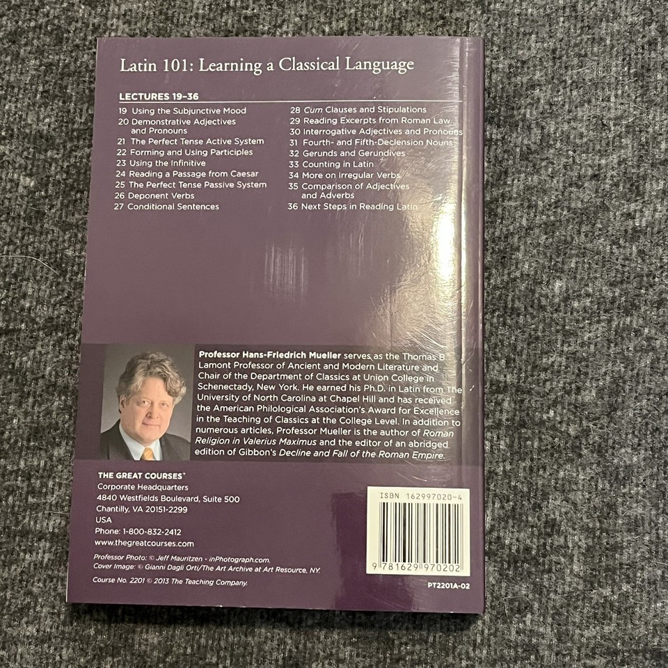 The Great Courses Latin 101 Course Guidebook 6cd Set Transcript ...