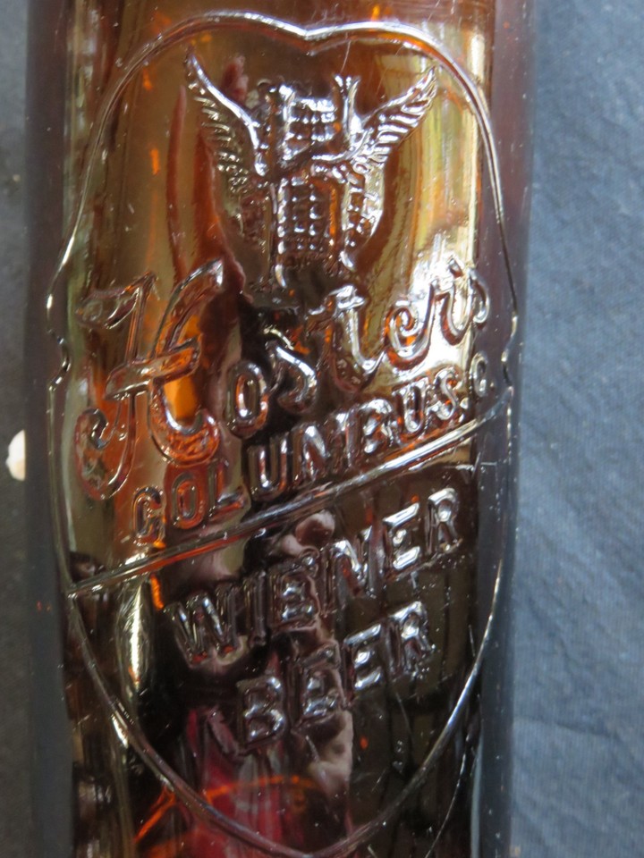 Antique Amber Hosters Columbus Weiner Beer. Blob Top. 1890's | eBay