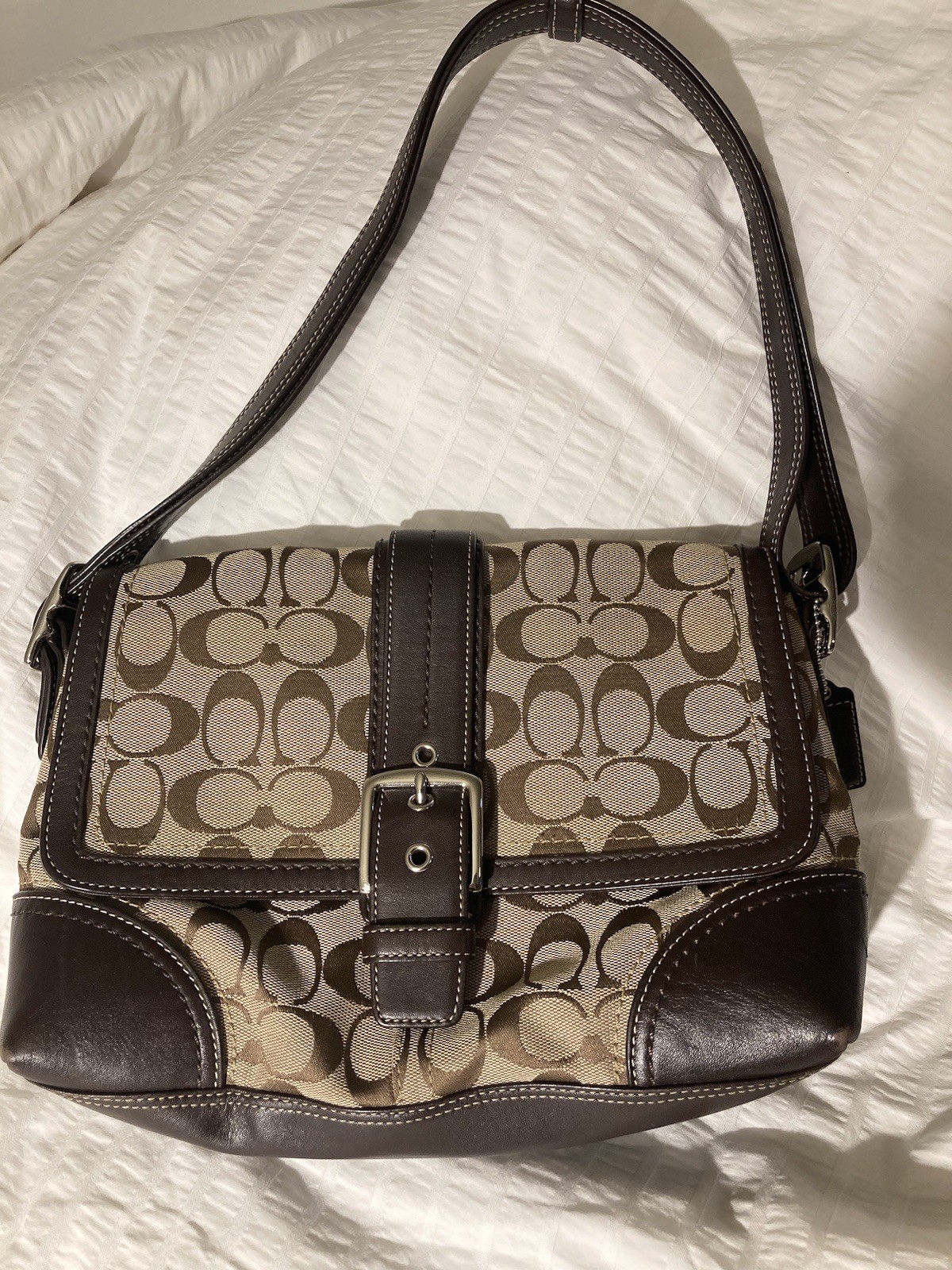 Y2K Coach Hamptons Hobo Signature Monogram - Gem