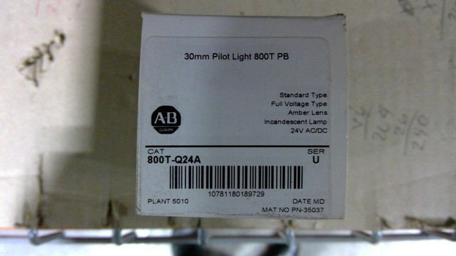 Allen Bradley 800t-q24a Series U 24v Amber Pilot Light for sale online ...