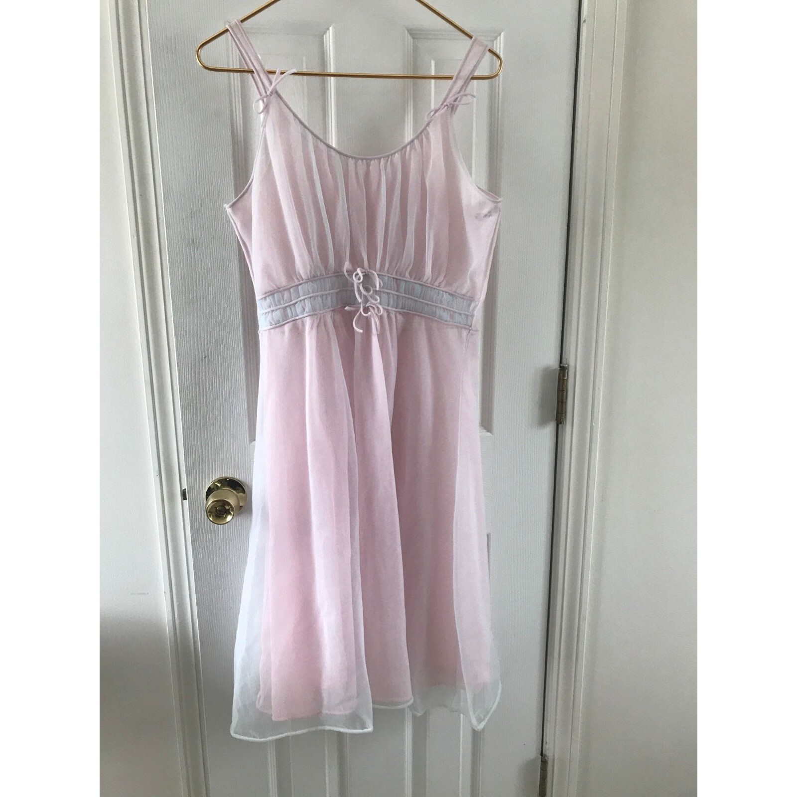 Vtg 1950's 3 Piece Ensemble Negligees Lingerie Pink & Blue Gown Bed ...