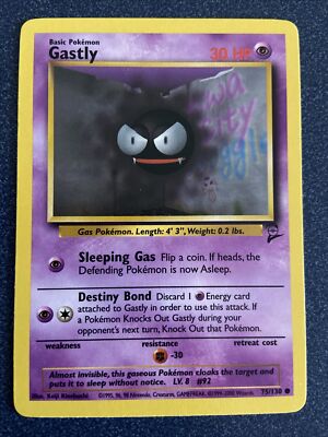 GASTLY - Base Set 2 - 75/130 - Common - Pokemon Card - Unlimited ...