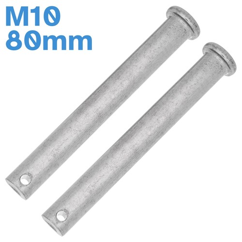 2pcs M10 10mm x 80mm 304 Stainless Steel Clevis Pin Fastener Tool Hinge ...
