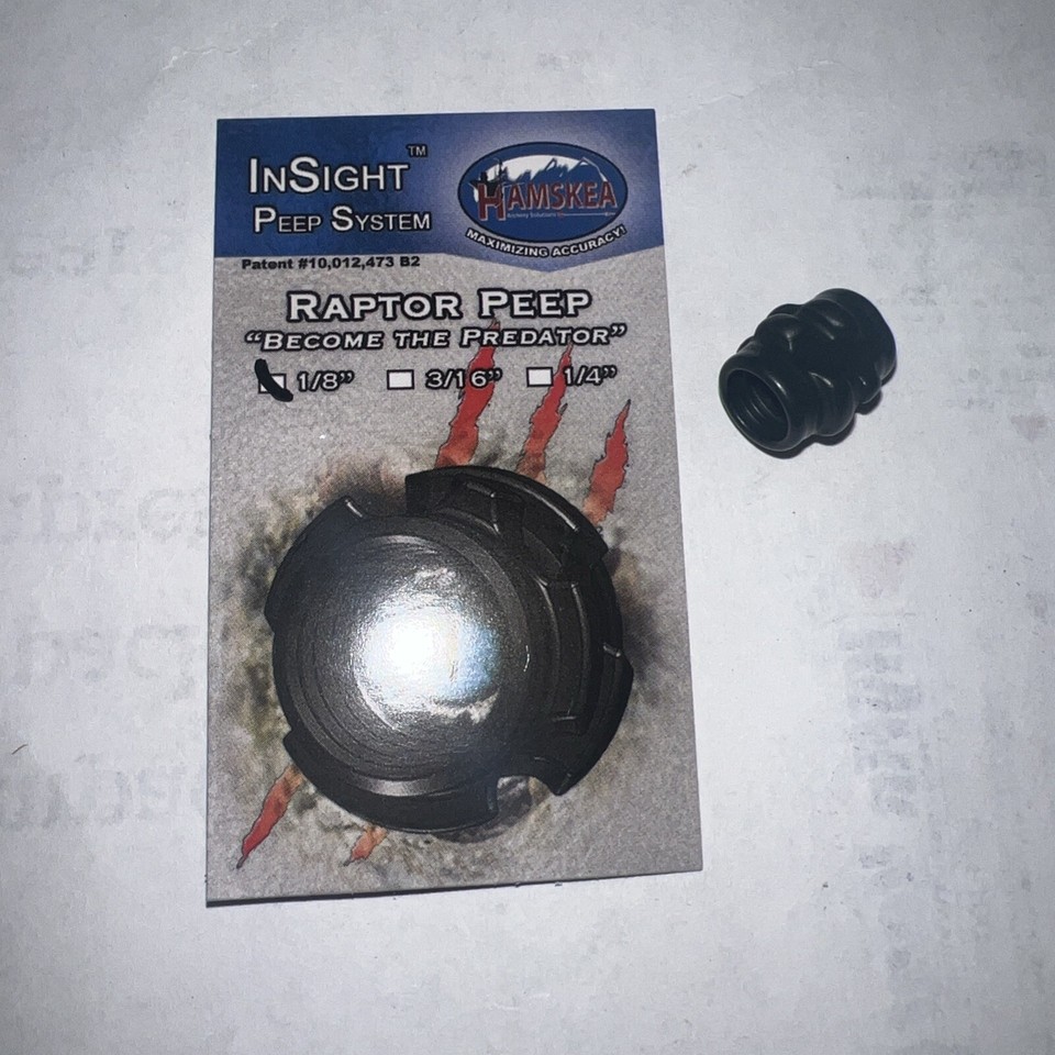 Hamskea Archery Peeps Raptor Peep Sight 1/8″ Black | eBay
