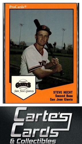 Steve Hecht 1989 ProCards Minor League Team Sets #457 San Jose Giants ...