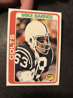 1978 Topps Baltimore Colts Football Card #129 Mike Barnes - (a) | eBay