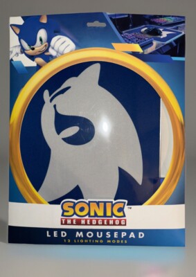 SONIC THE HEDGEHOG LED MOUSEPAD- 12 Lighting Modes - SEGA - 13 X 10 ...