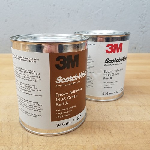 3M 1838 Green Epoxy Adhesive, Part A & B, 60 Min Worklife, High ...