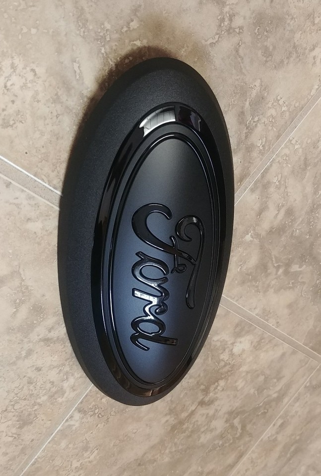 2020-22 F250 custom GRILL emblem MATTE/GLOSS BLACK, no front camera | eBay