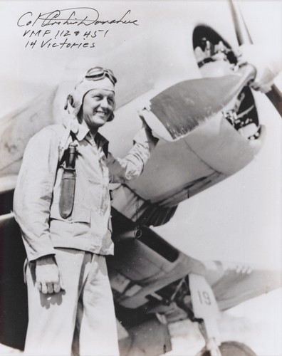 WW2 Col Archie Donahue USMC Ace Corsair 1943 - Hand SIGNED Photo | eBay