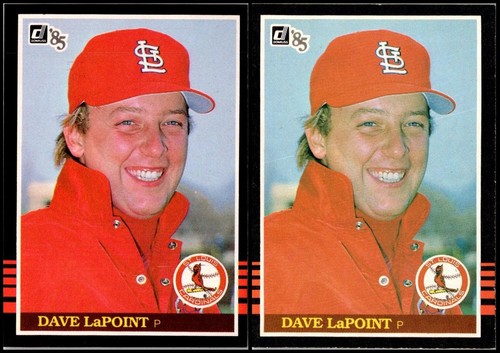 1985 Dave LaPoint (2) Card Lot - ADD SOME MAGIC TO YOUR COLLECTION ...