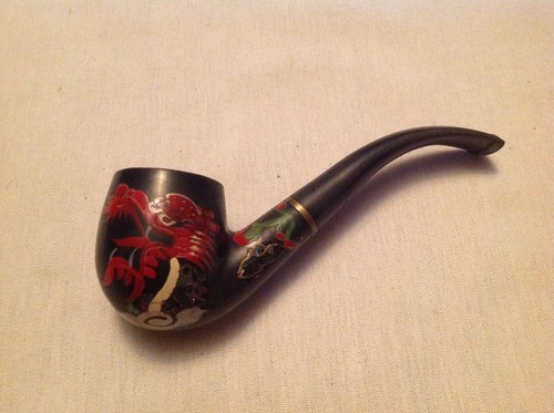 Hand Painted Inlaid Decorated Vintage Smoking Pipe | eBay