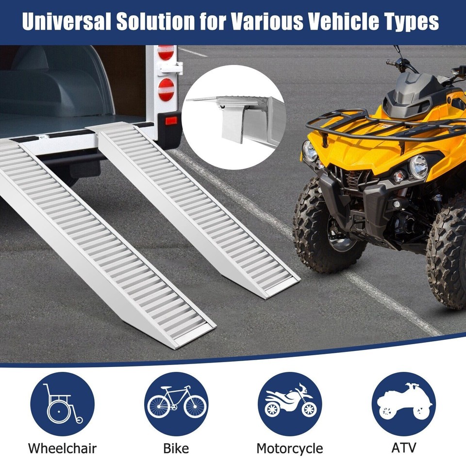 Heavy-duty Trailer Ramp Lightweight Universal Vehicle Loading Ramp ...