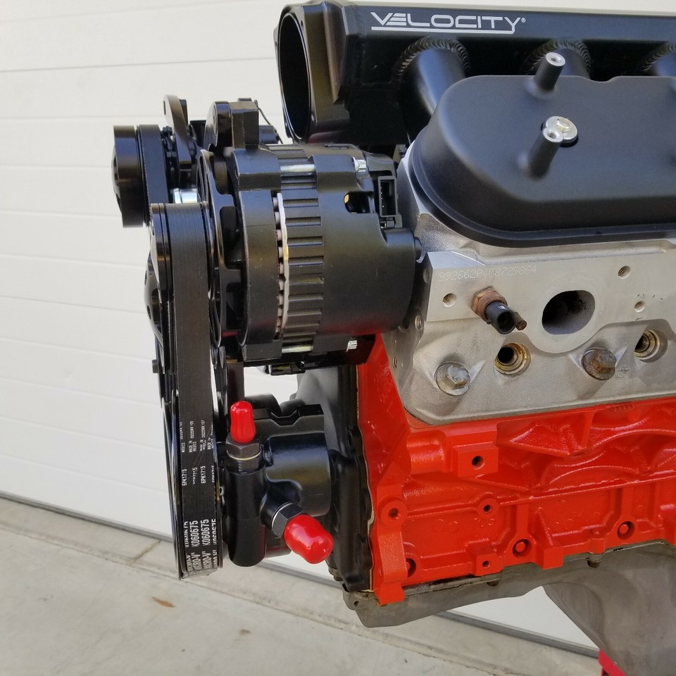 LS Engine Black Aluminum Serpentine Front Drive Kit LS1 LS2 LS3 5.3 6.0 ...