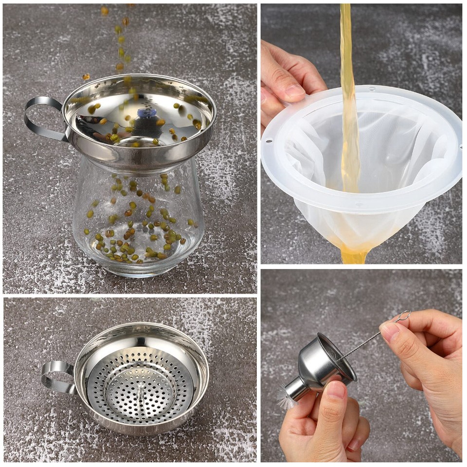 12pcs Canning Funnel Set for Kitchen Use, Wide Mouth Funnel for Mason ...