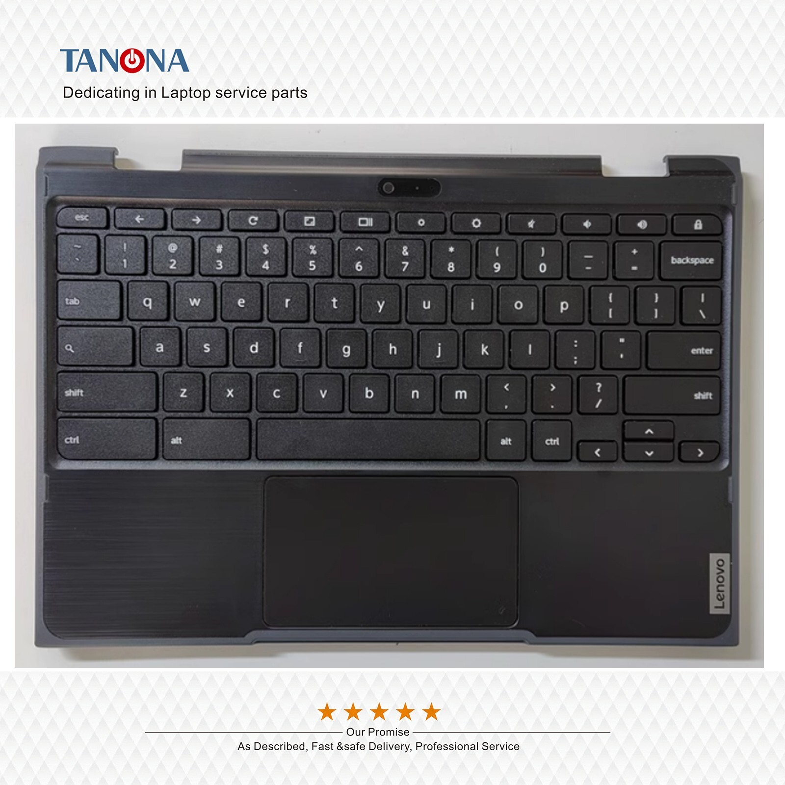 New 5CB0Y57803 For Lenovo 500e Chromebook 2nd Gen Palmrest US Keyboard ...