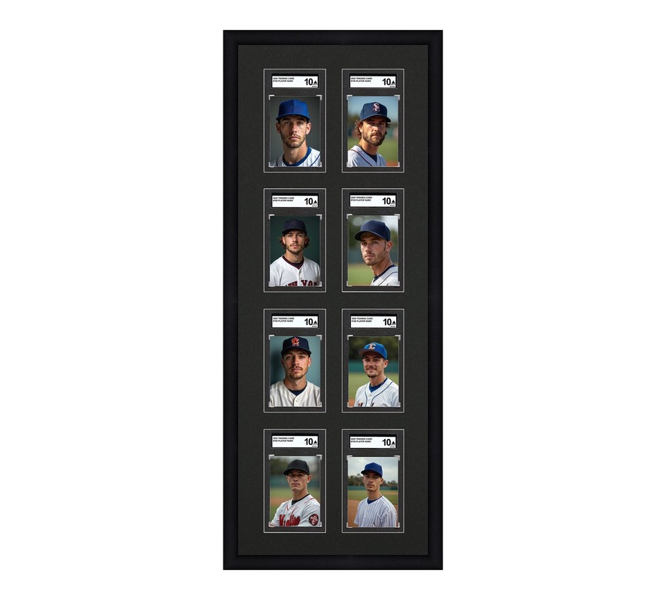 SGC Graded Card Frame Display Holds (8) Slabs Baseball, UV Protection ...