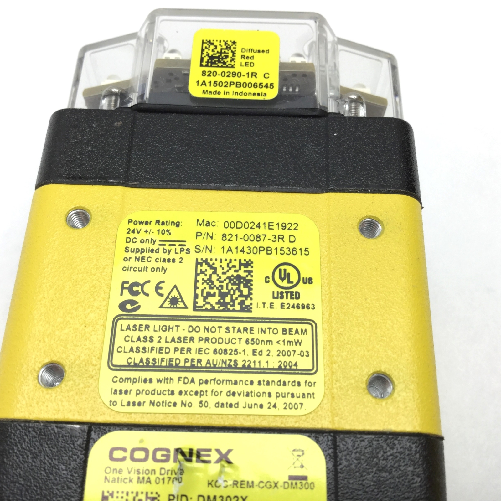Cognex DM302X Dataman Fixed Mount Barcode Reader, 1D 2D, 24VDC ...