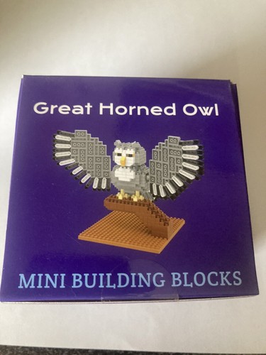 GREAT HORNED OWL MINI BUILDING BLOCKS 392 PIECES AGE 7+ NEW FACTORY ...