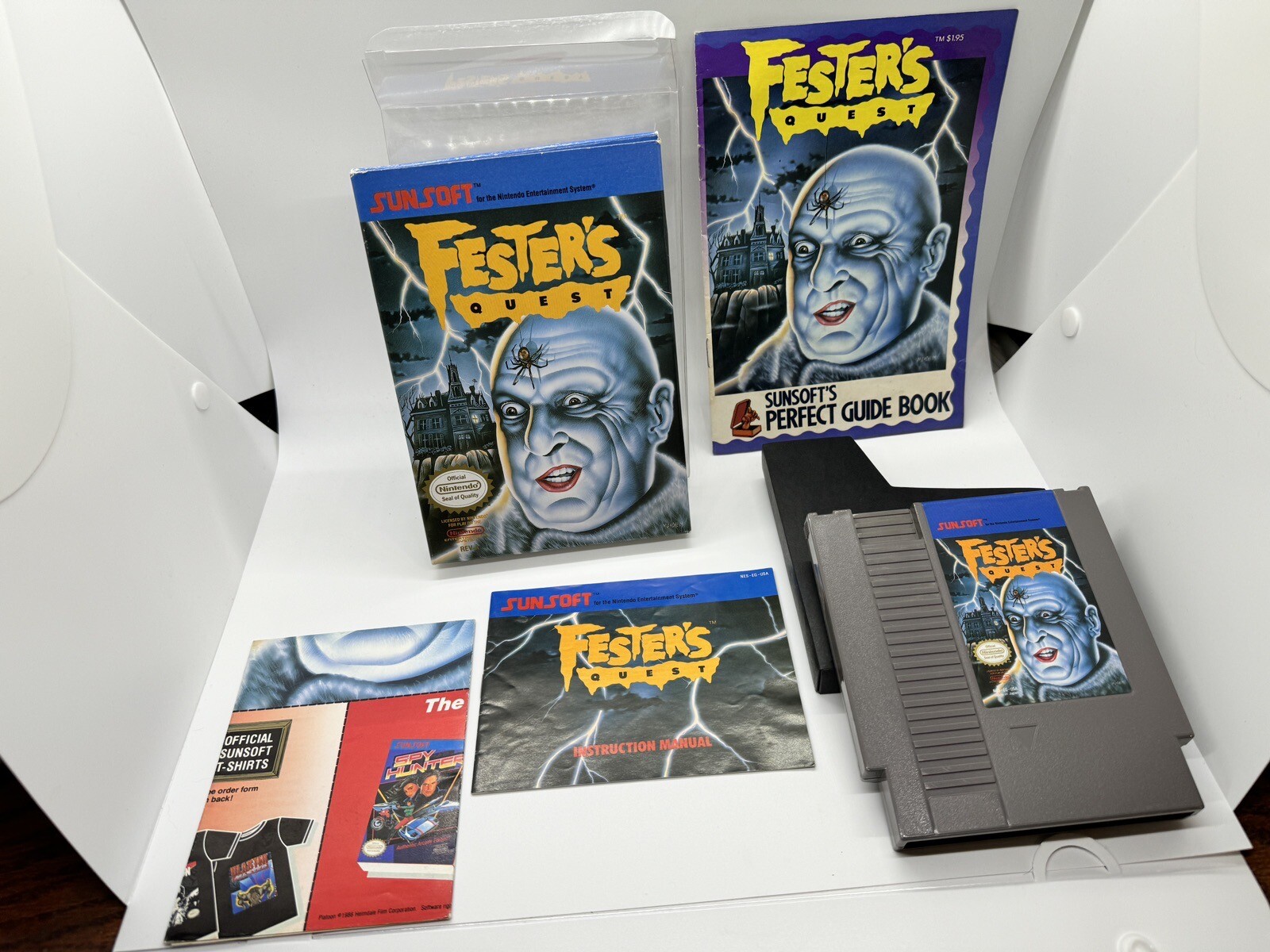 Fester's Quest NES Nintendo Complete CIB W/ Very Rare Hint Guide Book ...