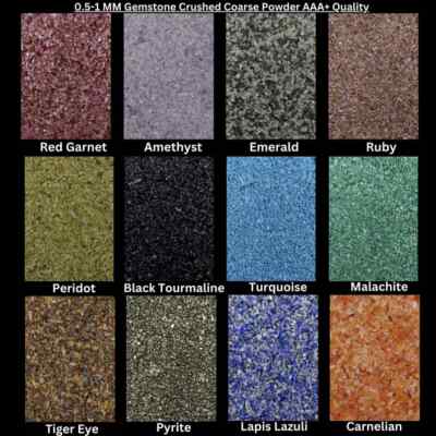 AAA+ Premium Crushed Gemstone Powder 0.5-1 MM Crushed For Stone Healing ...