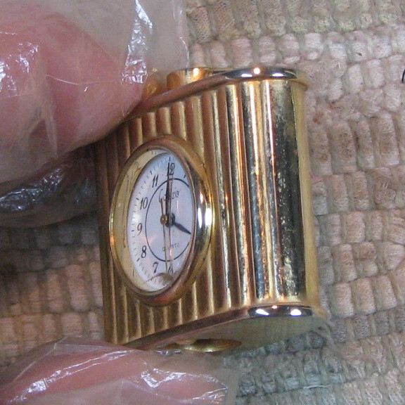 Vintage COLLEZIO Gold Tone Quartz Analog Mini Clock | eBay