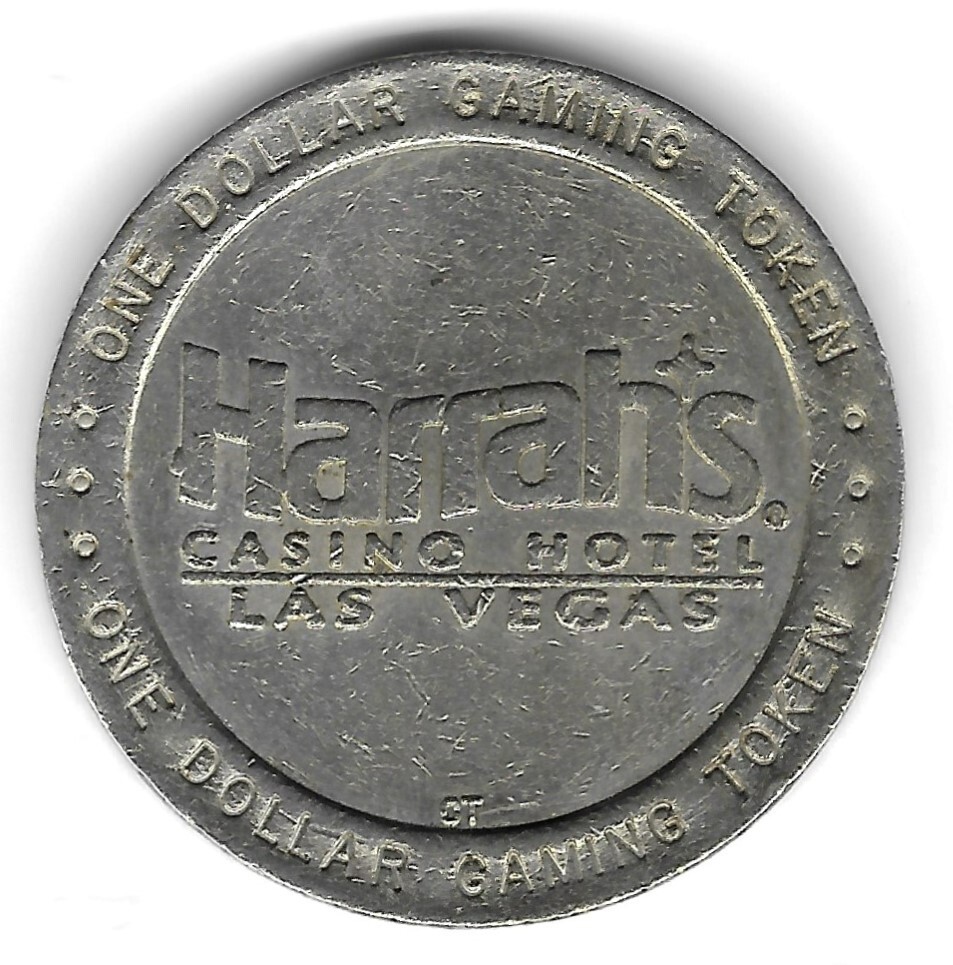 Vintage HARRAH'S Casino Las Vegas One Dollar $1 GAMING Mark Twain SLOTS ...