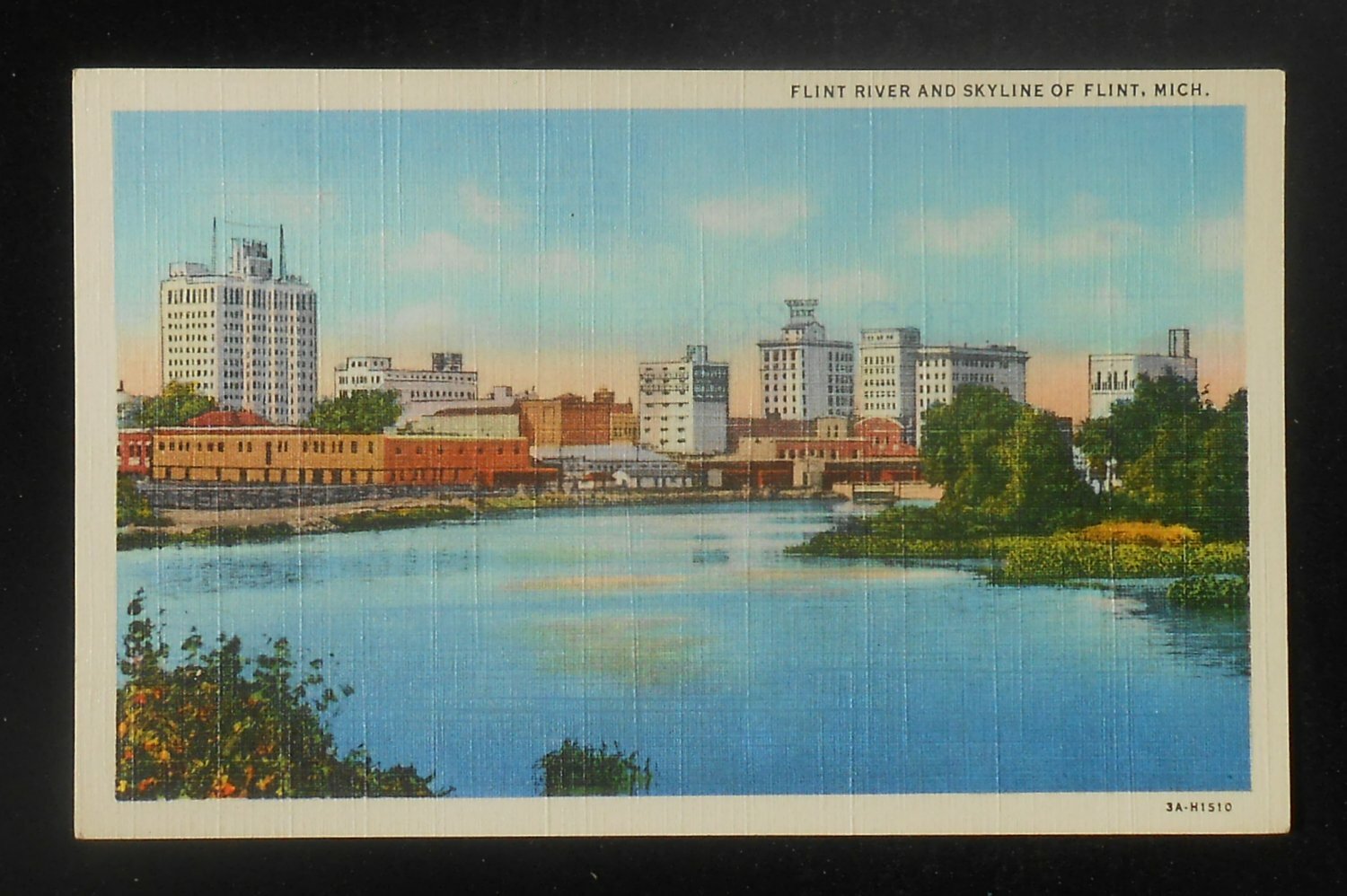 1940s Flint River and Skyline Flint MI Genesee Co Postcard Michigan | eBay