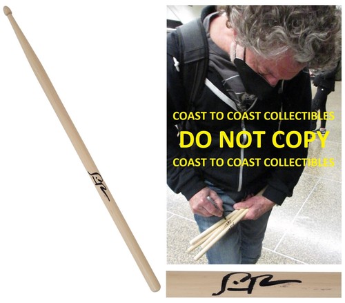 Simon Phillips Judas Priest drummer signed Drumstick COA exact proof ...