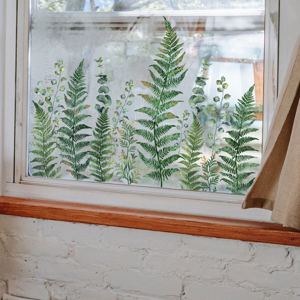 Fern Window Cling, Spring Decor, Window Decals, Static Cling for Window ...