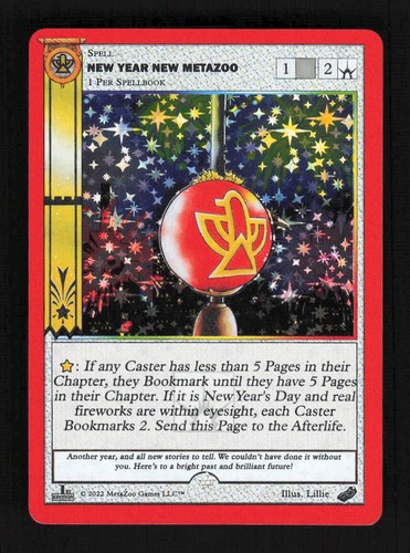 2022 MetaZoo Pin Club Holiday Ornament NEW YEAR NEW METAZOO Full Holo ...