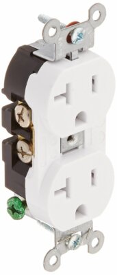 Hubbell HBL5352 20A 125 V 5-20R Duplex RECEPTACLE 5352AW WHITE 6D12513 ...