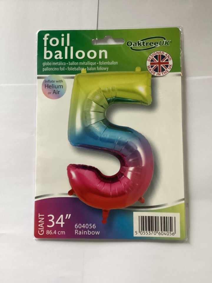 34" Number Foil Balloons Air Helium Birthday Occasion Party Event | eBay UK